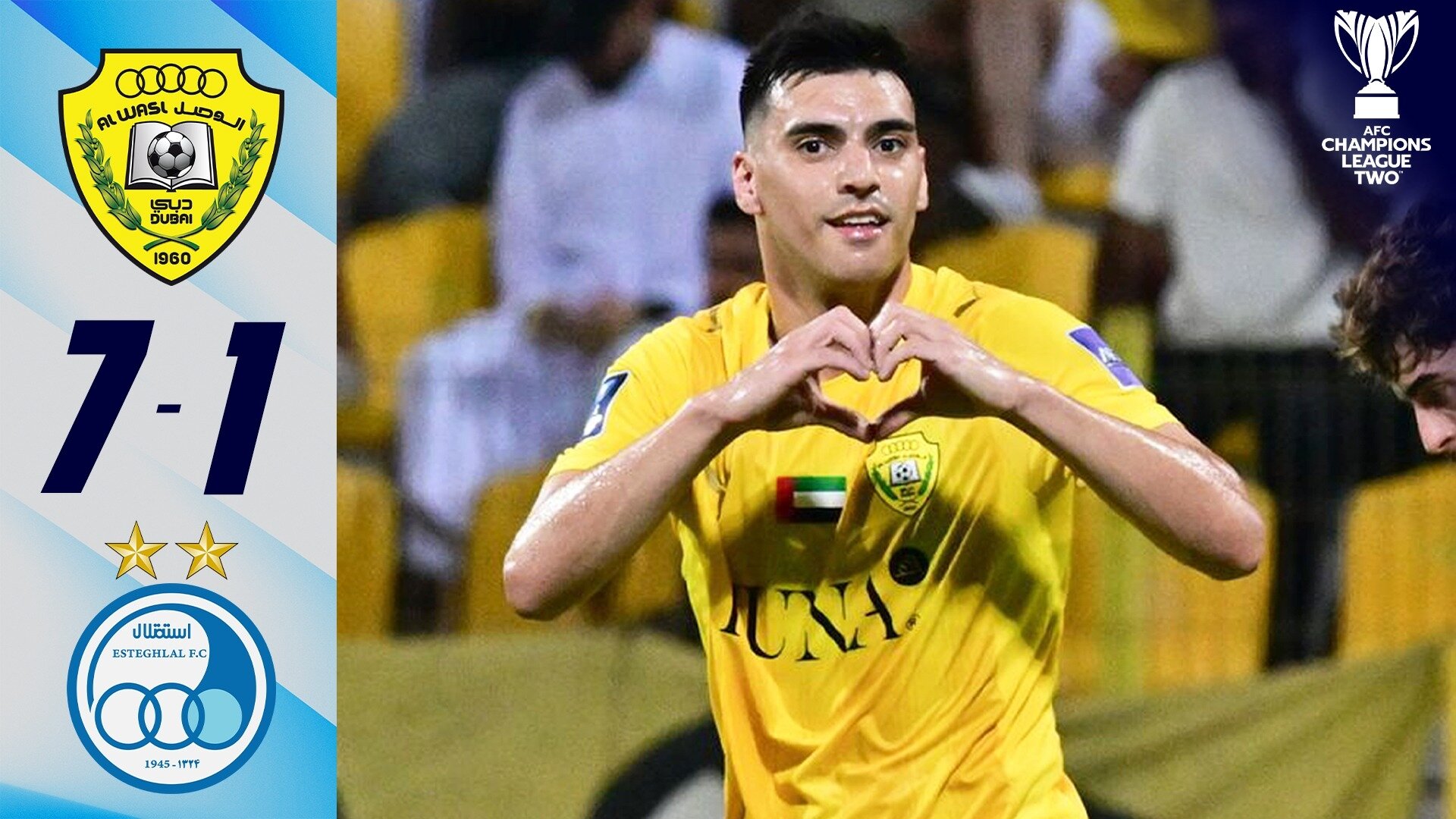 #ACLTwo | Group A: Al Wasl FC (UAE) 7-1 Esteghlal FC (IRN)