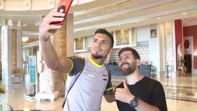 Lionel Messi's Iranian doppleganger meets Iraq's national team